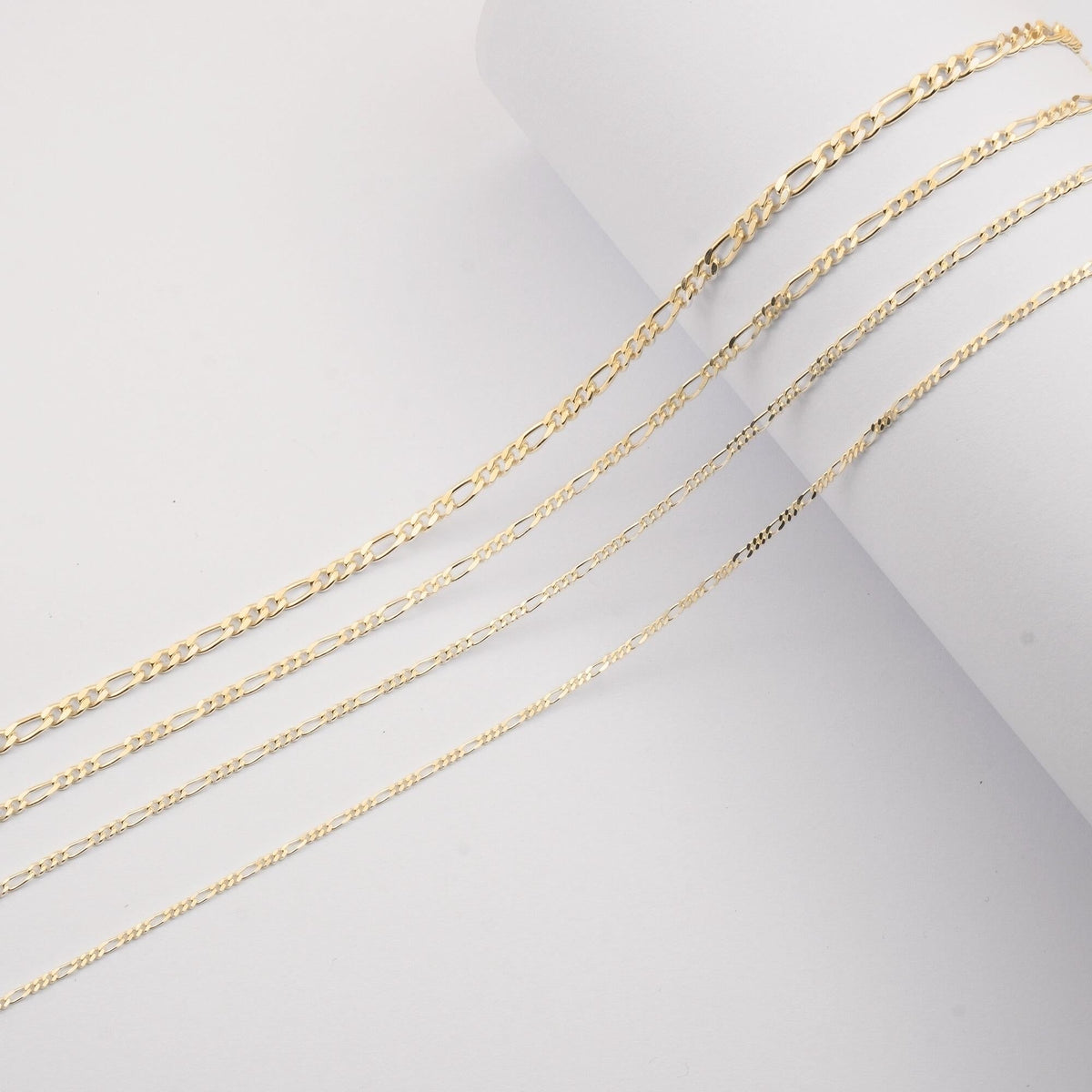 9ct Yellow Gold Figaro 3:1 Chain Extender - Custom Lengths – Ore Metals