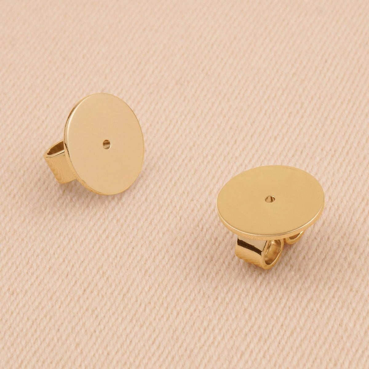 18ct Yellow Gold Disc Earring Backs for Jewellery Making – Ore Metals