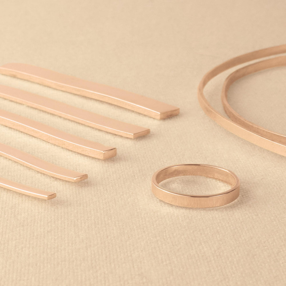 18ct Rose Gold Rectangular Wire for Jewellery Making – Ore Metals