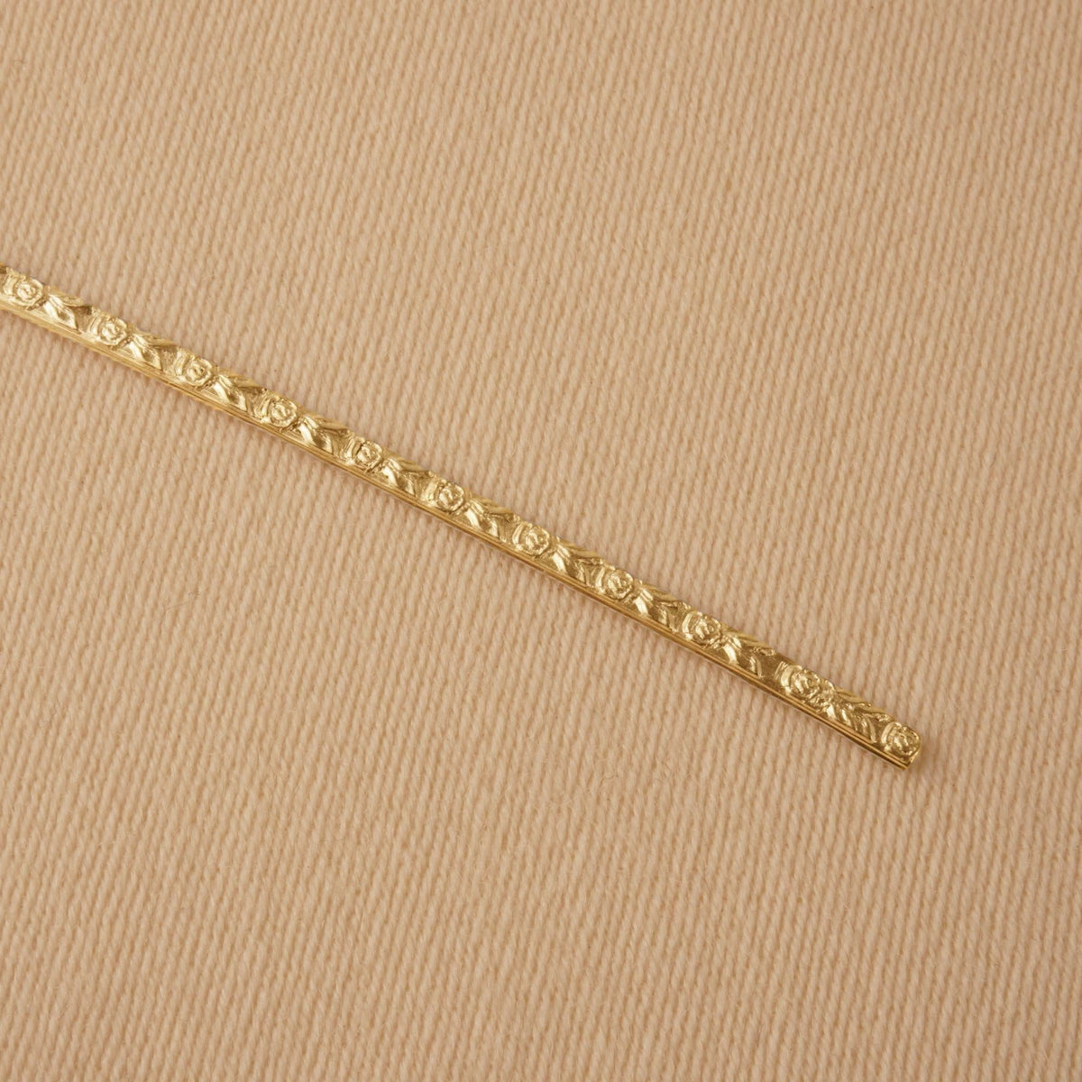 Solid 18ct Yellow Gold Embossed Strip - Floral Pattern – Ore Metals