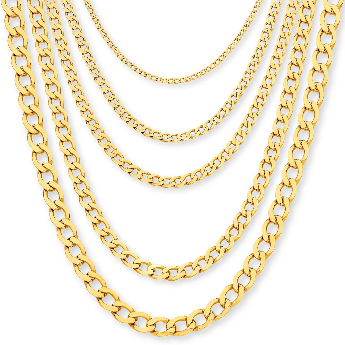 18ct Yellow Gold New York Curb Chain Necklace - Solid Gold – Ore Metals