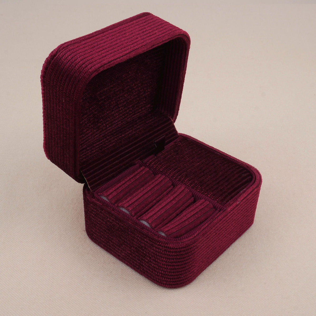 Jewellery Travel Box - Maroon | Fine Jewellery Boxes – Ore Metals
