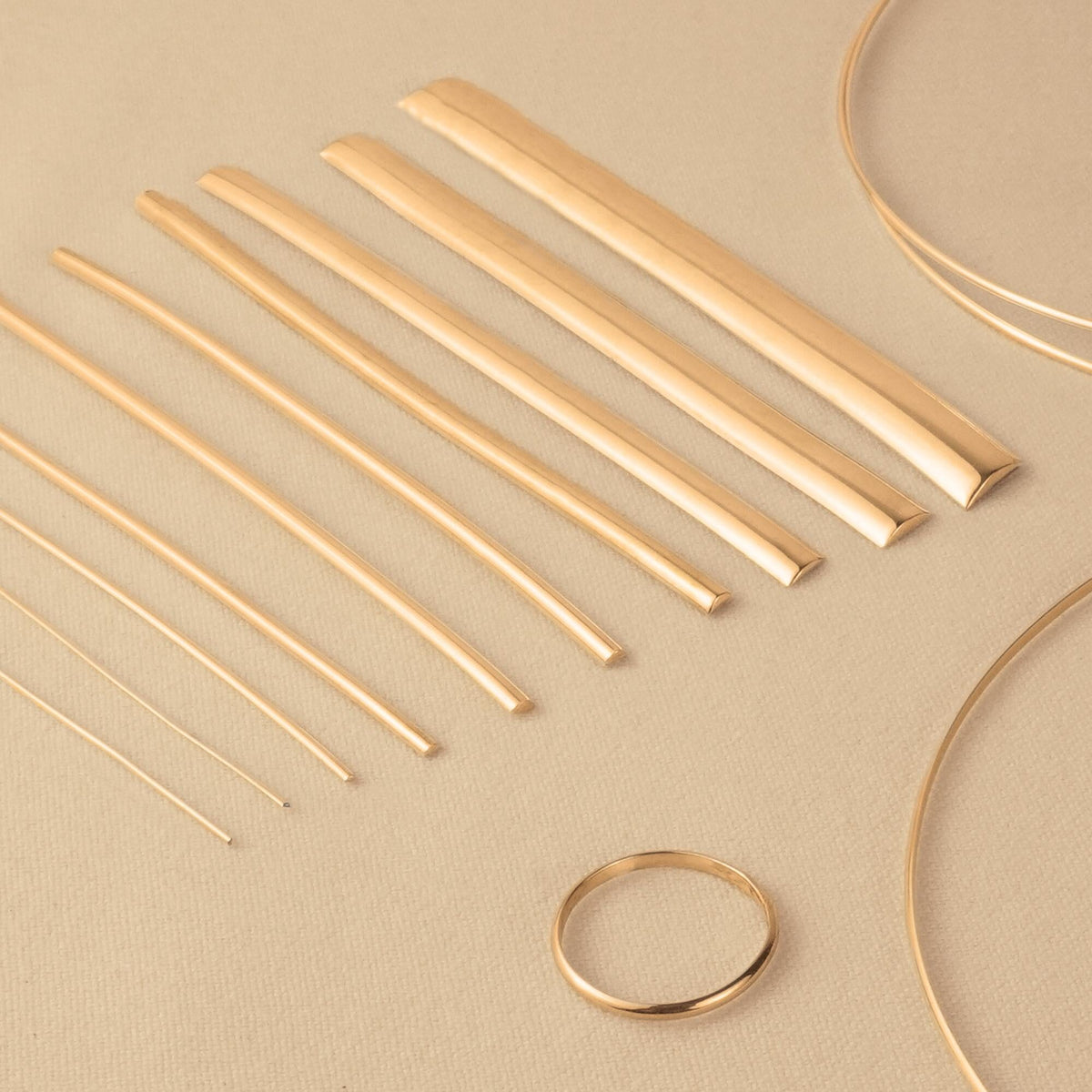 18ct Yellow Gold Half Round Wire for Jewellery Making – Ore Metals