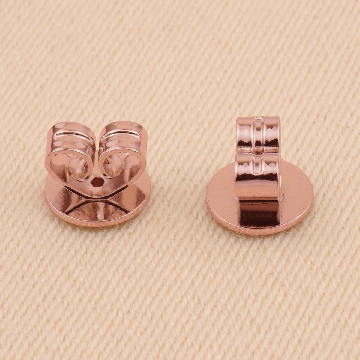 18ct Rose Gold Disc Earring Backs for Jewellery Making – Ore Metals