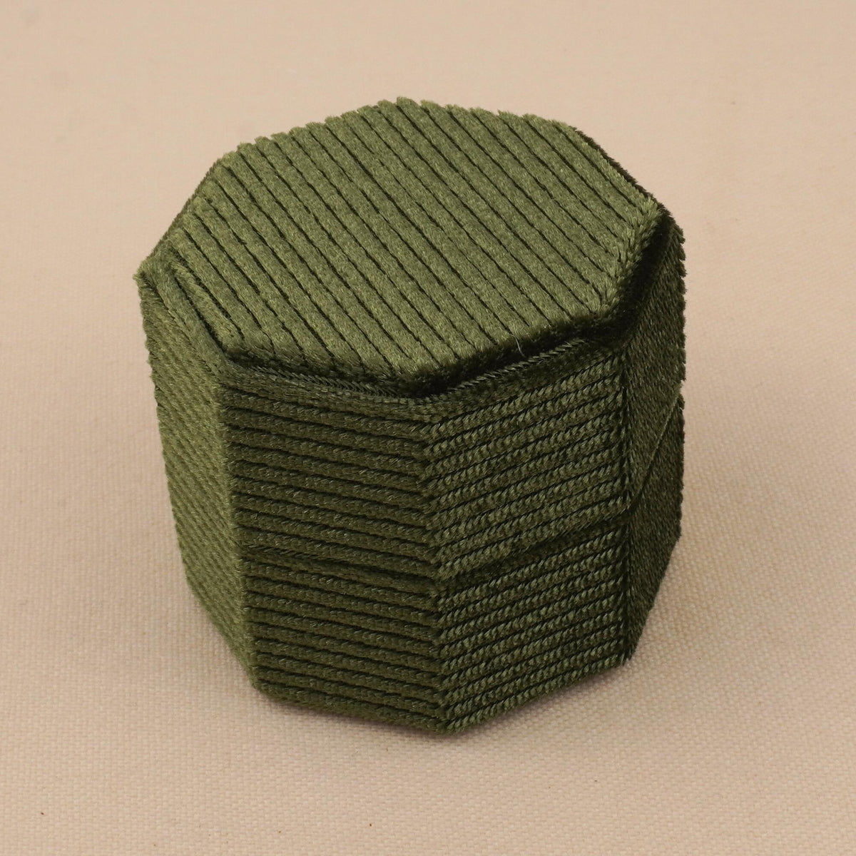 Octagon Ring Box - Olive Green | Fine Jewellery Boxes – Ore Metals