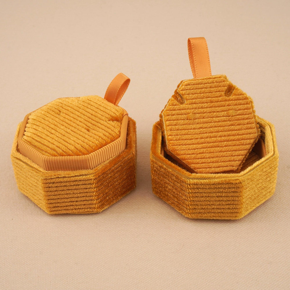 Octagon Necklace Box - Golden Honey | Fine Jewellery Boxes – Ore Metals