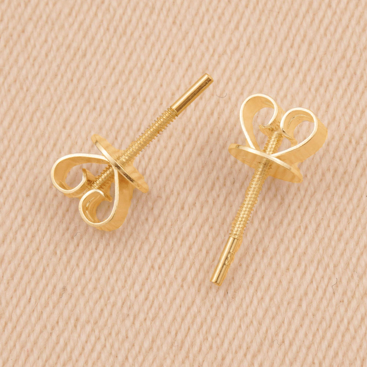 18ct Yellow Gold Threaded Post Earring Backs | Findings – Ore Metals