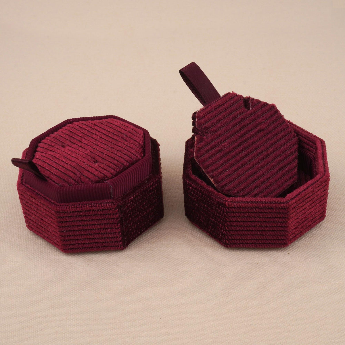 Octagon Earring Box - Maroon | Fine Jewellery Boxes – Ore Metals