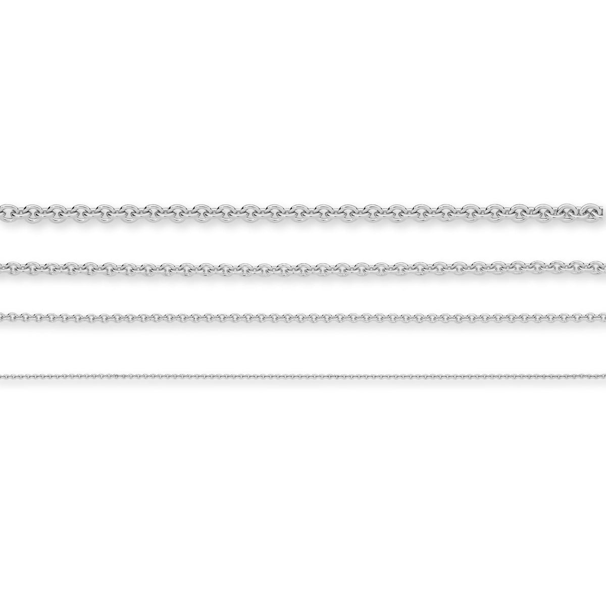18ct White Gold Cable Chain Roll - Custom Lengths – Ore Metals