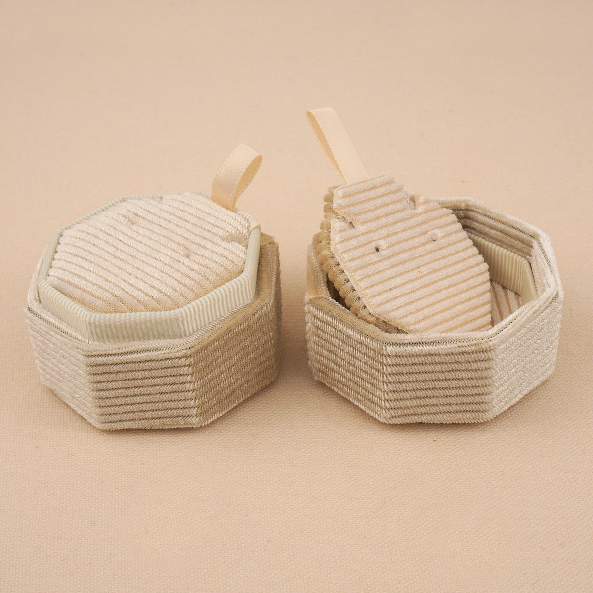 Octagon Earring Box - Cream | Fine Jewellery Boxes – Ore Metals