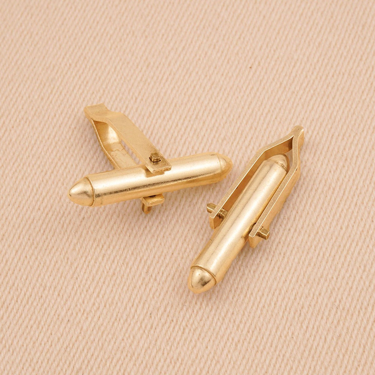 18ct Yellow Gold Bullet Cufflink Backs | Jewellery Supplies – Ore Metals