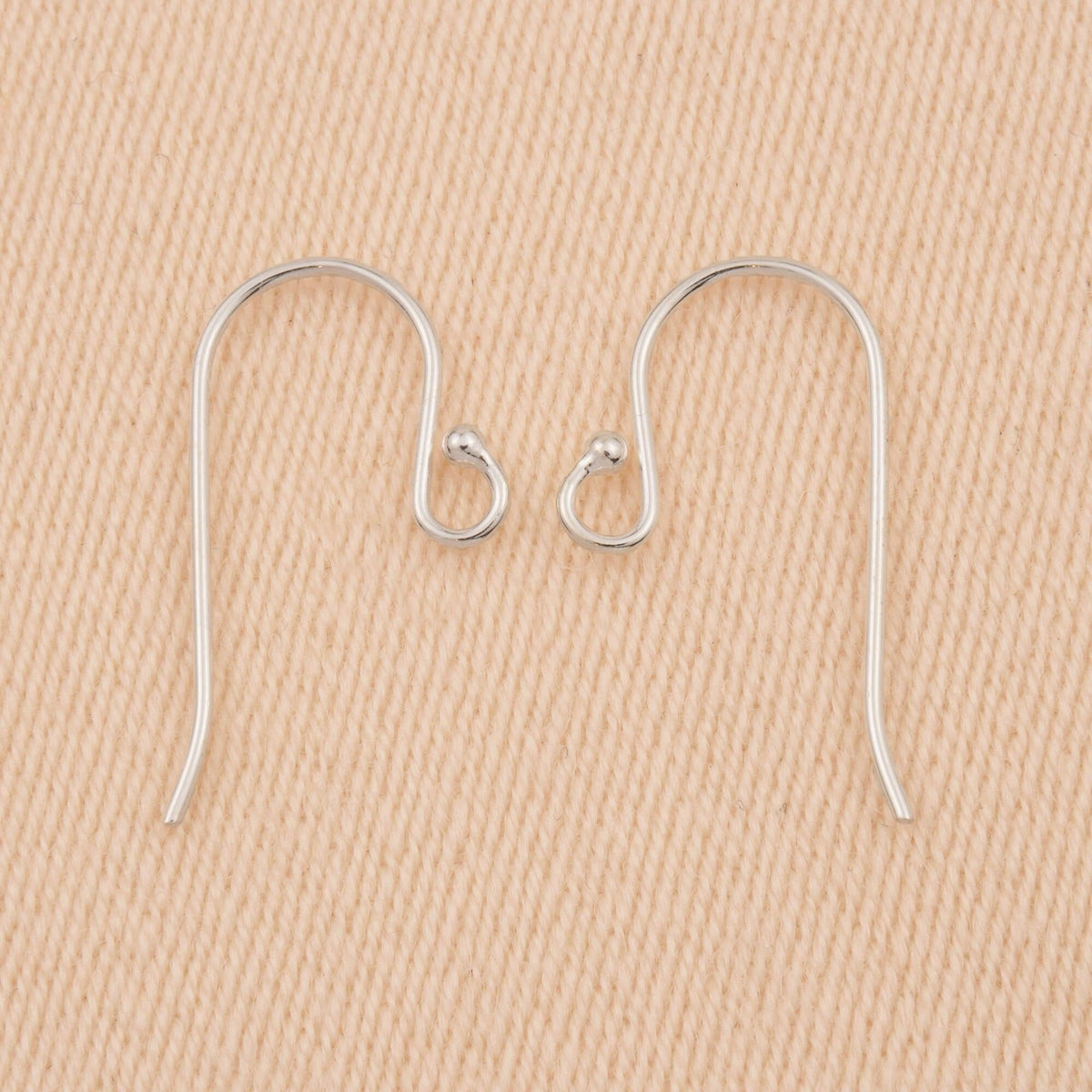 18ct White Gold Ball Tip Ear Hooks for Jewellery Making – Ore Metals