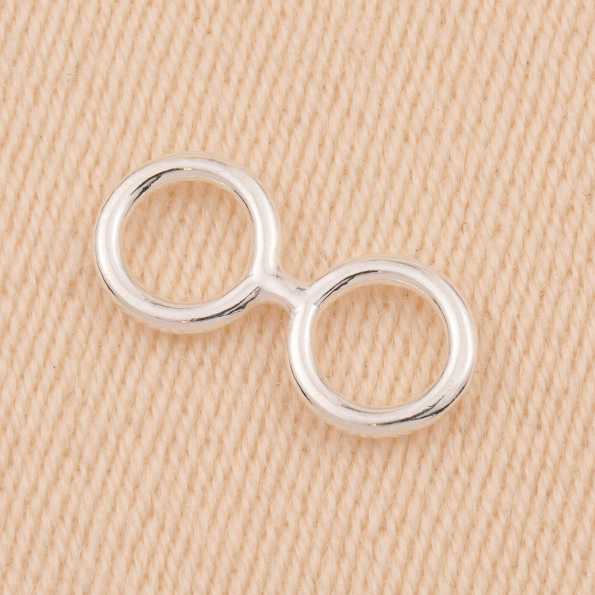 925 Sterling Silver Two Ring Connector Charm | Findings – Ore Metals