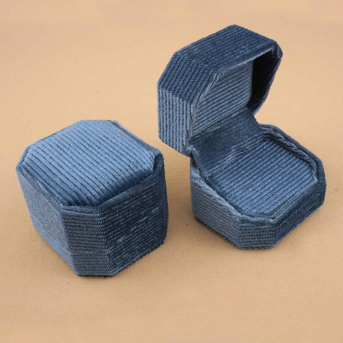 Double Ring Box - Sky Blue | Fine Jewellery Boxes – Ore Metals
