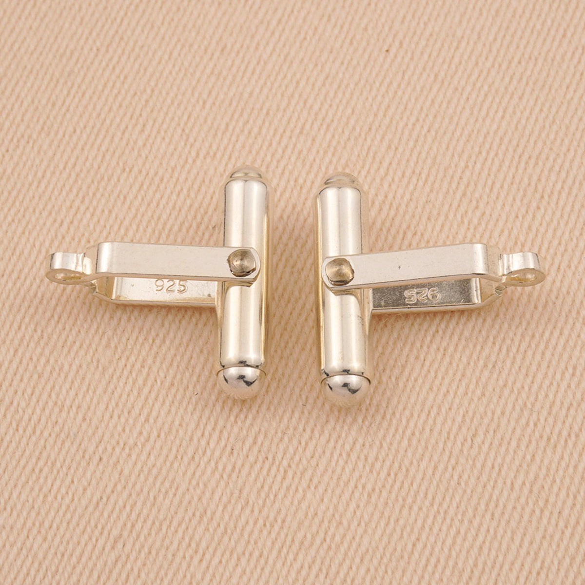 Sterling Silver Heavy Bullet Cufflink Backs | Findings – Ore Metals
