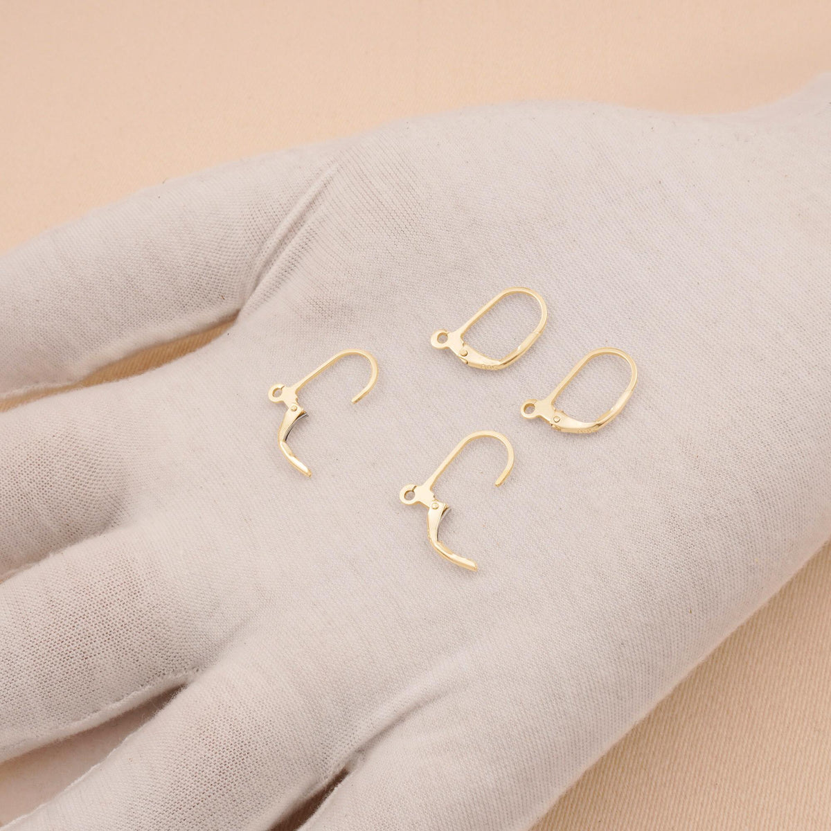 9ct Yellow Gold Continental Clips with Loop | Findings – Ore Metals