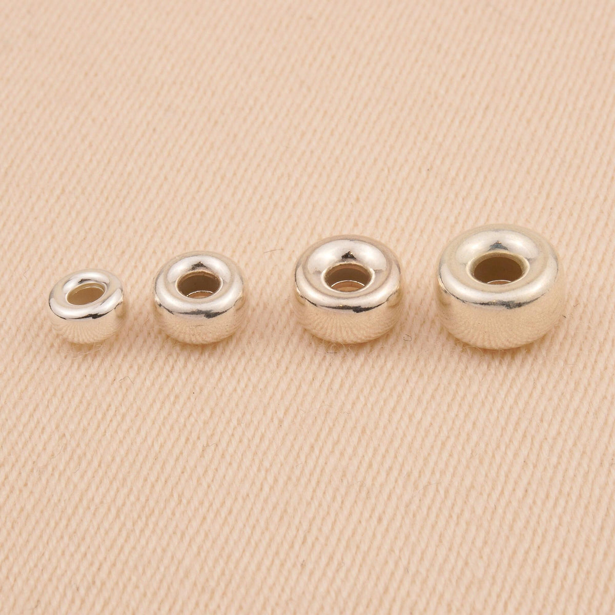 925 Sterling Silver Round Donut Beads | Jewellery Supplies – Ore Metals