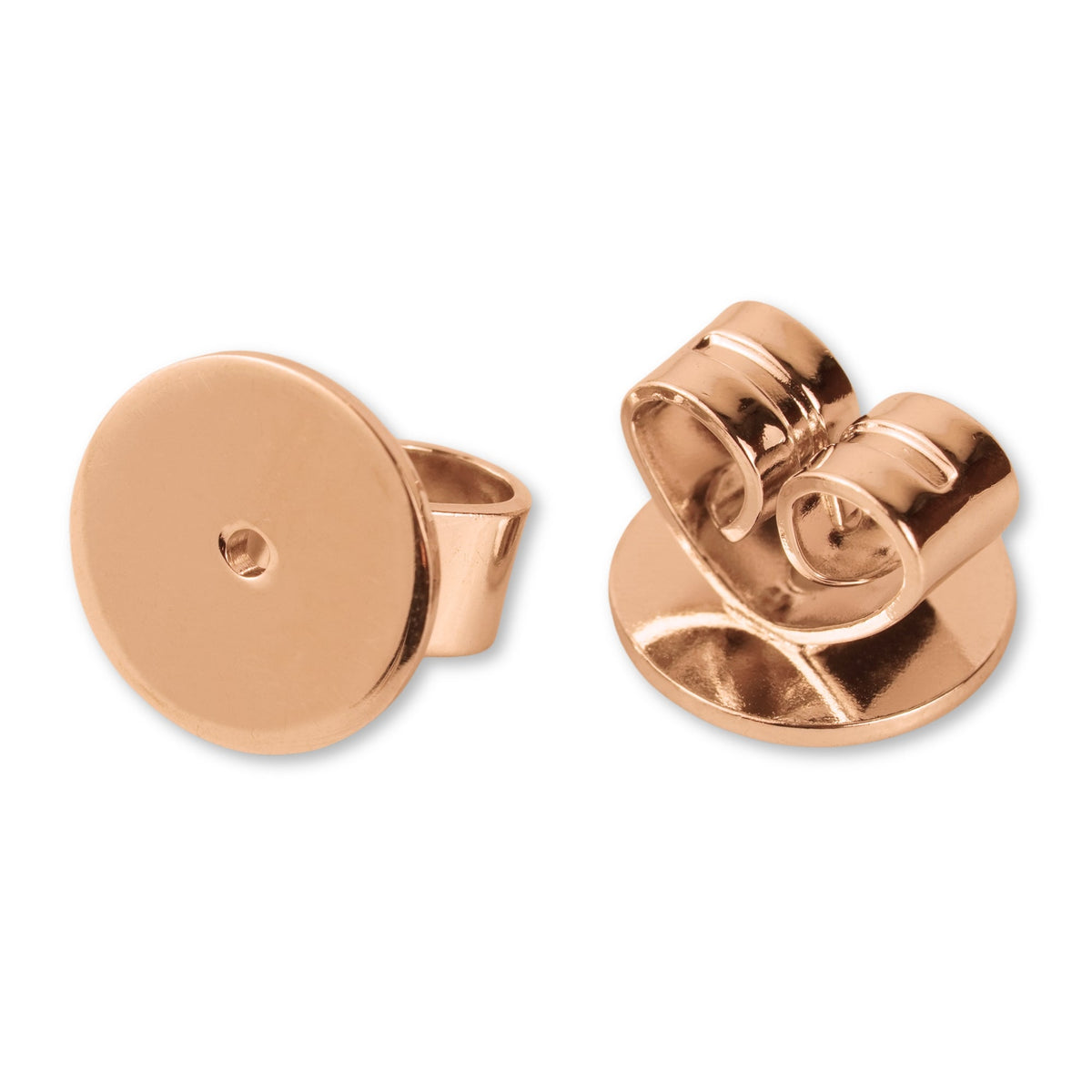 18ct Rose Gold Disc Earring Backs for Jewellery Making – Ore Metals