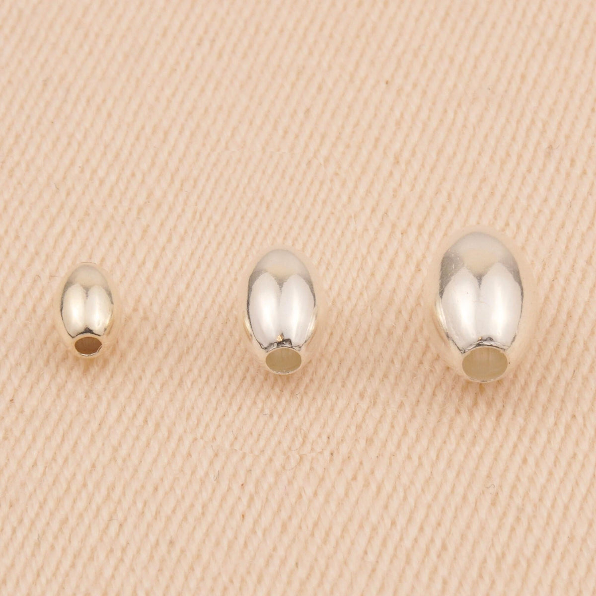 925 Sterling Silver Oval Barrel Beads | Jewellery Supplies – Ore Metals