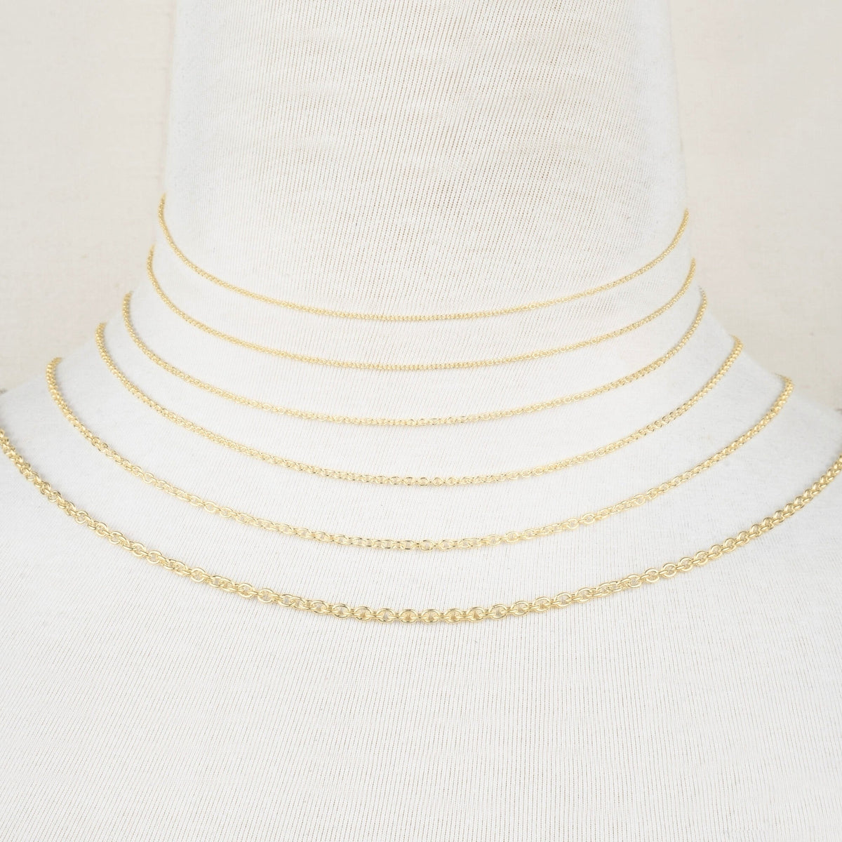 Solid 9ct Yellow Gold Cable Chain Necklace - Custom Lengths – Ore Metals