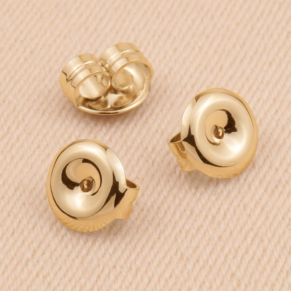 9ct Yellow Gold Round Earring Backs for Jewellery Making – Ore Metals