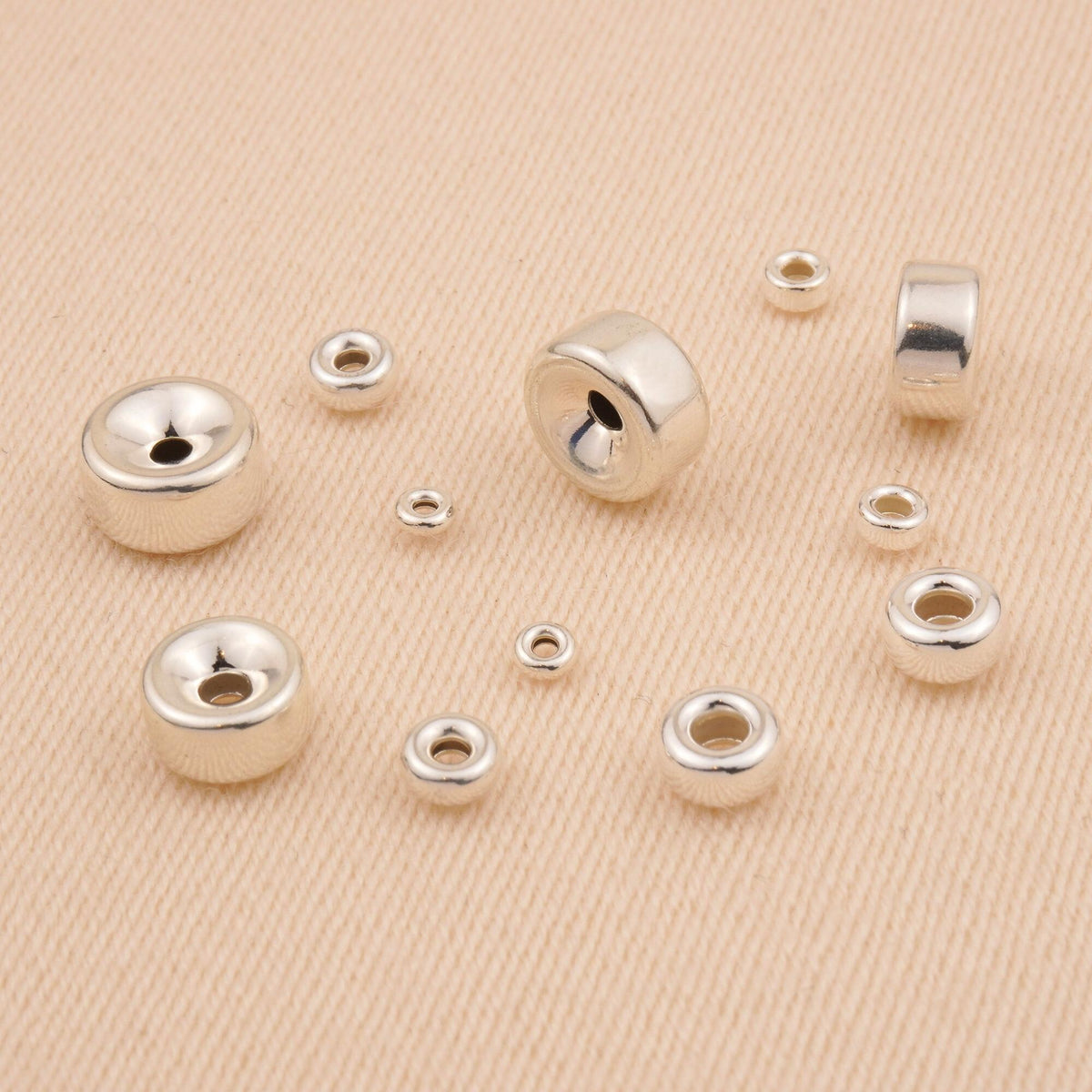 925 Sterling Silver Roundel Beads | Jewellery Supplies – Ore Metals