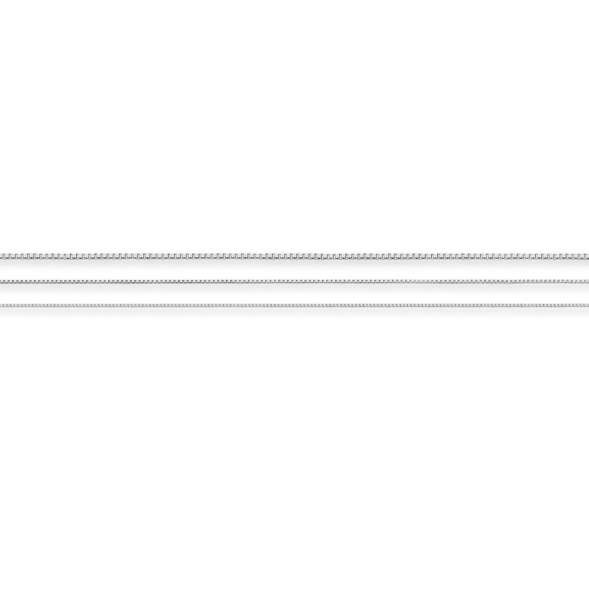 18ct White Gold Box Chain Roll - Custom Lengths – Ore Metals