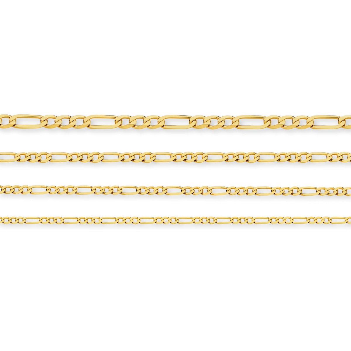 9ct Yellow Gold L.A. Figaro Chain Roll - Custom Lengths – Ore Metals