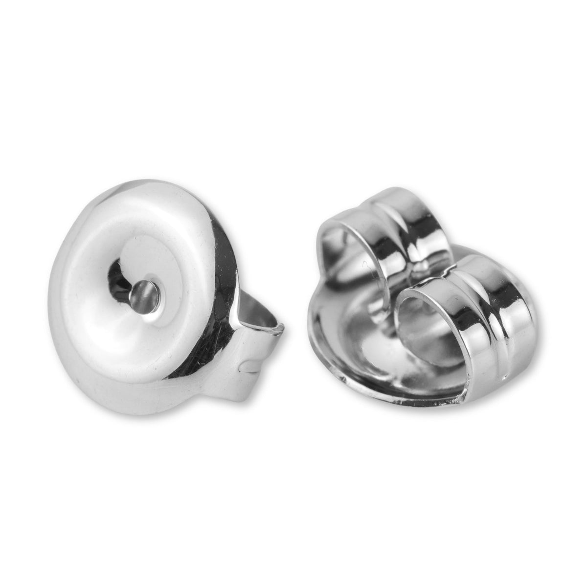 18ct White Gold Round Earring Backs for Jewellery Making – Ore Metals