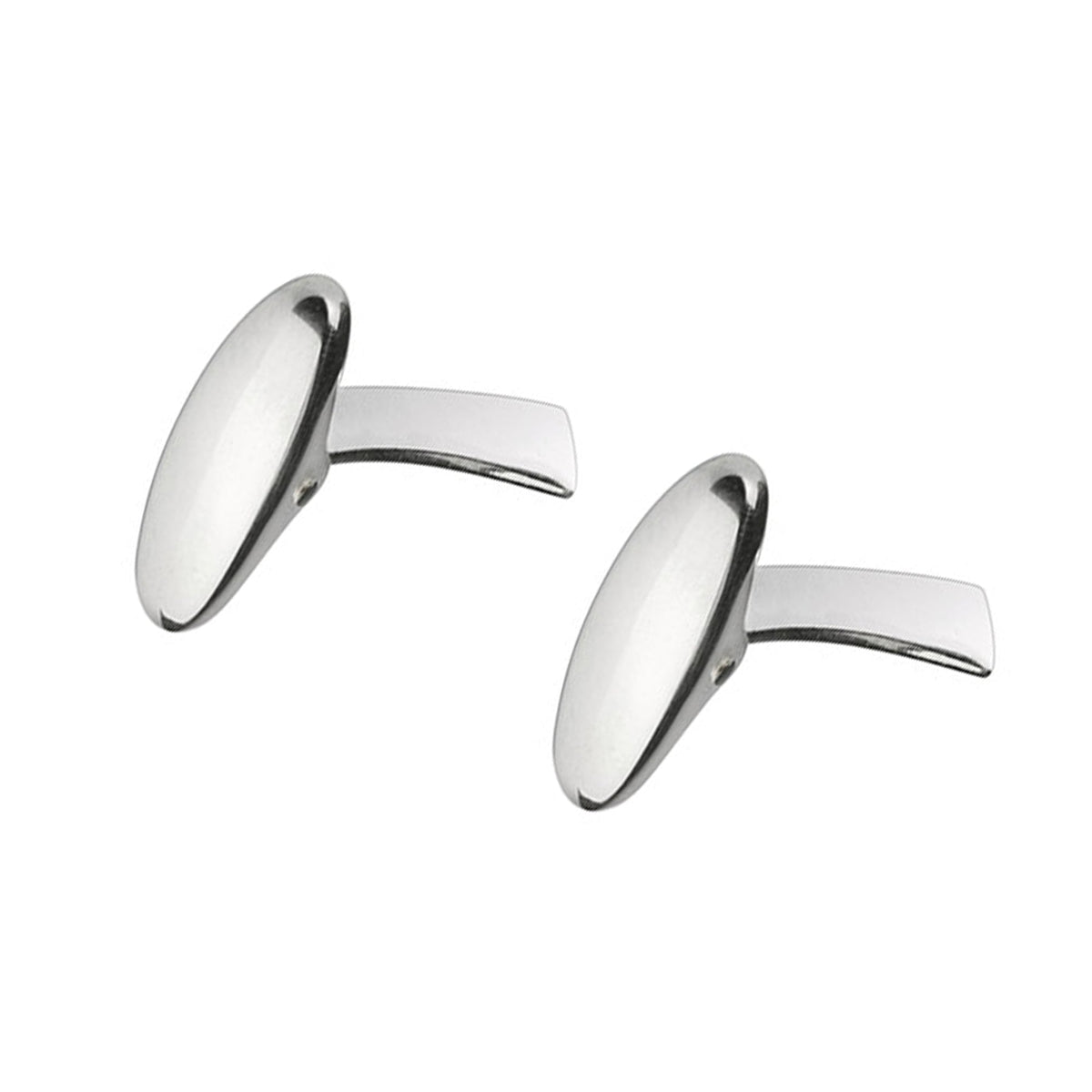 18ct White Gold Oval Cufflink Backs | Jewellery Supplies – Ore Metals
