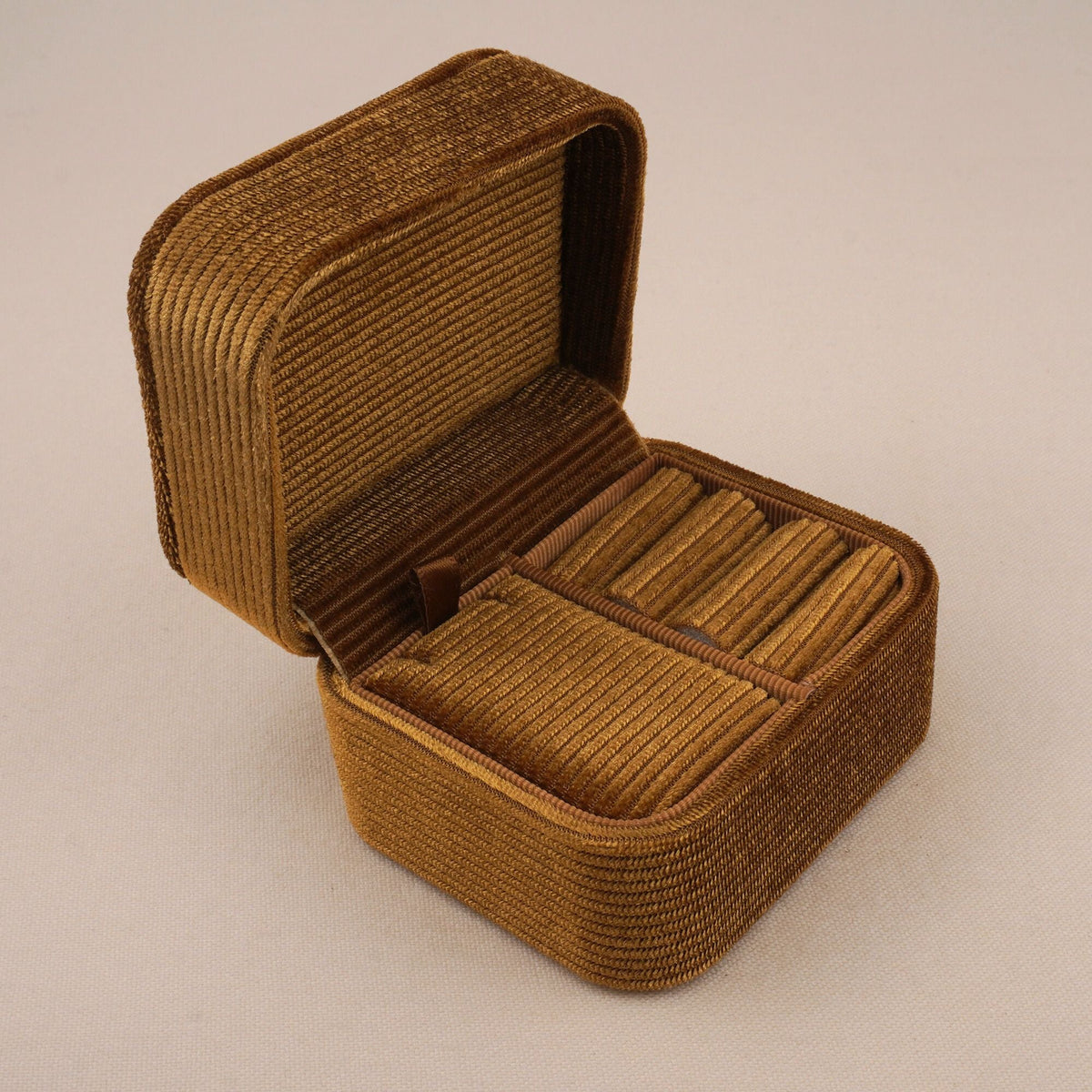 Jewellery Travel Box - Caramel Brown | Fine Jewellery Boxes – Ore Metals