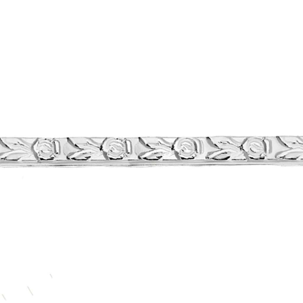 925 Sterling Silver Embossed Strip - Floral Pattern – Ore Metals