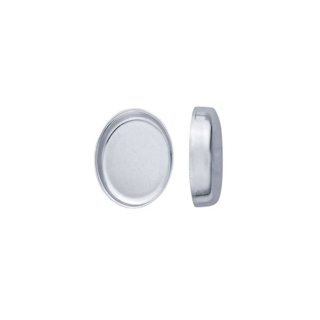 Jewellery Making Sterling Silver Oval Bezel Cup Settings – Ore Metals